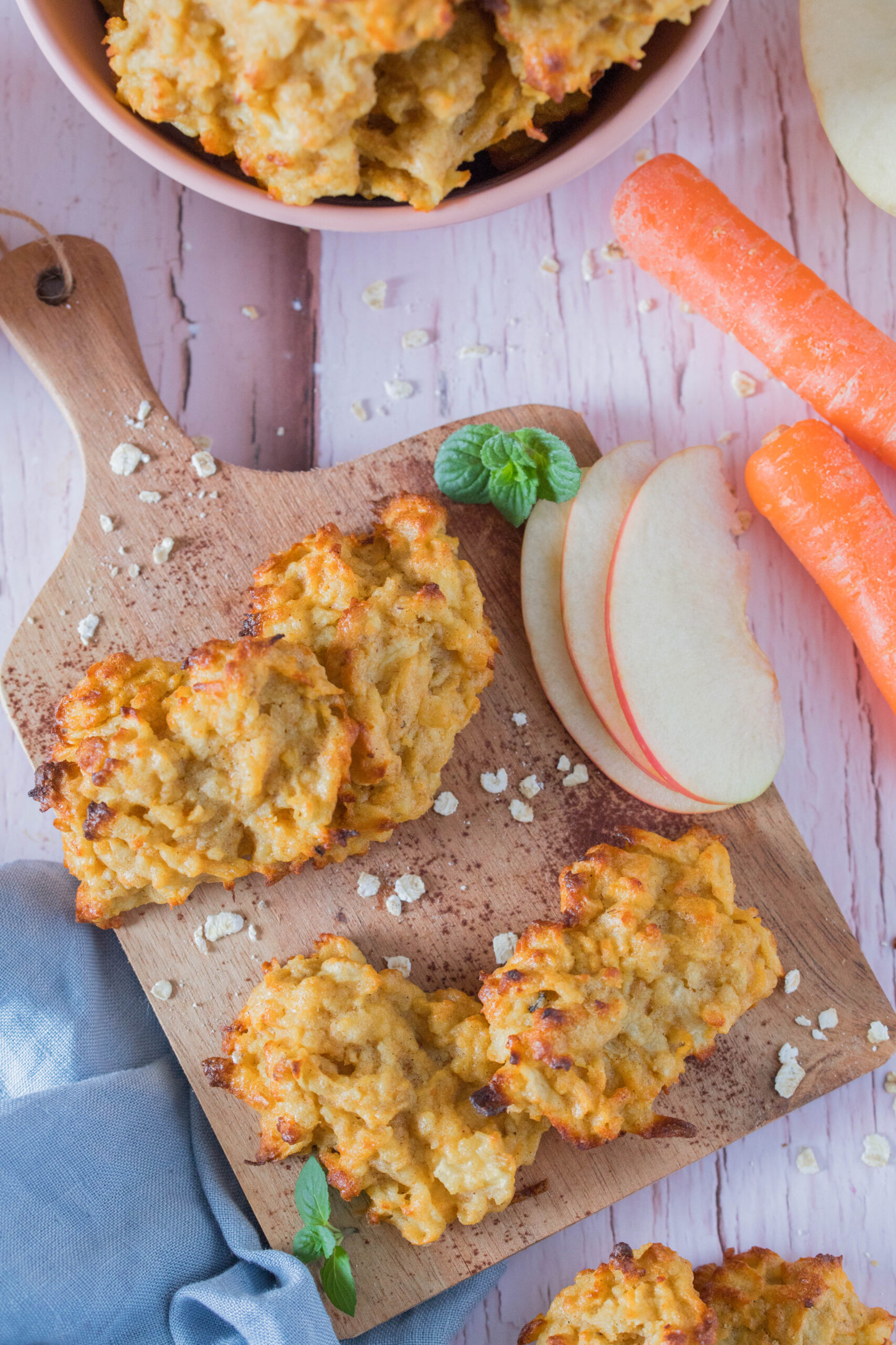 Apfel-Karotten Wölkchen - gesunder Snack für die Brotdose ⋆