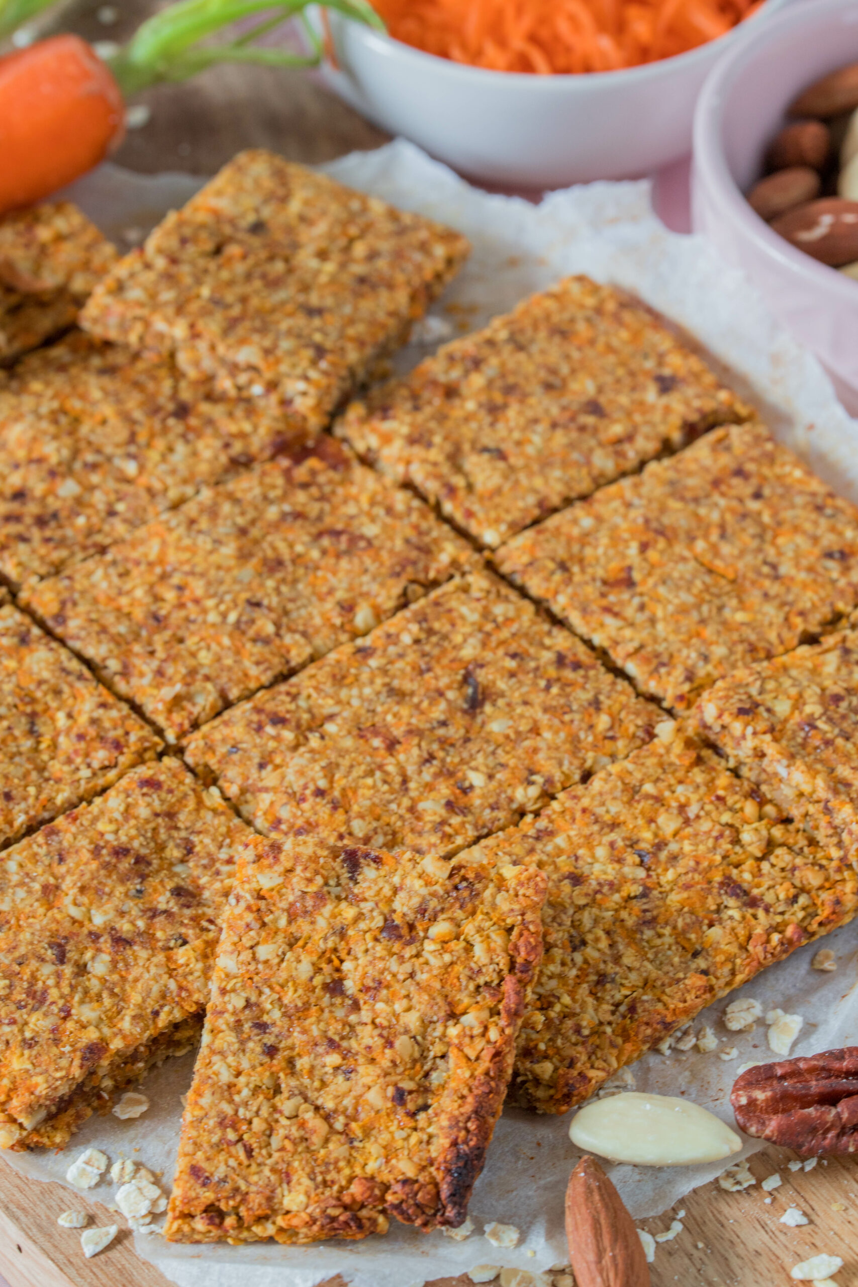 Carrot Cake Riegel - schneller Snack ⋆ Lieblingszwei * Foodblog
